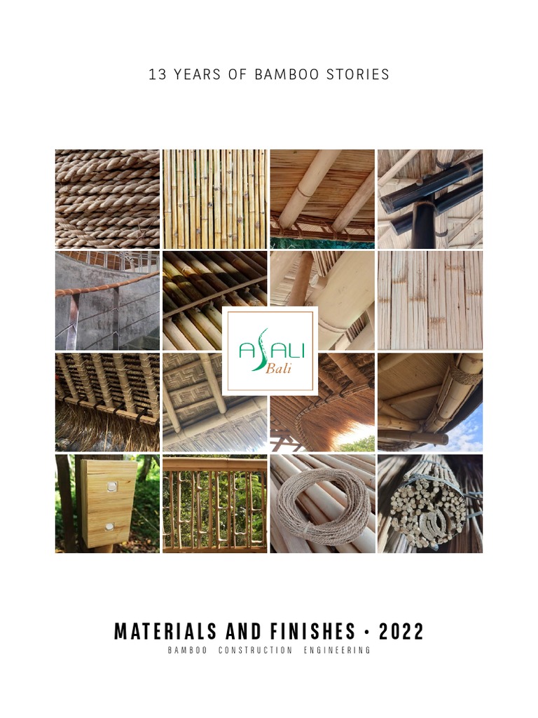 Bamboo Construction Materials Guide | PDF | Roof | Architectural Design