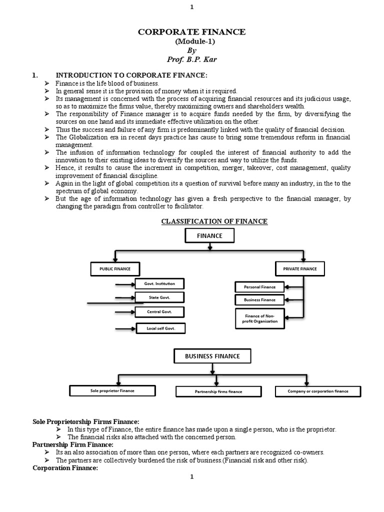 Corporate Finance-Module-1 | PDF | Present Value | Interest