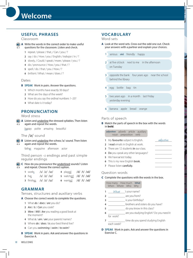 Gb B1 Pre Intermediate Sb First Sessions Pdf English Language Adverb