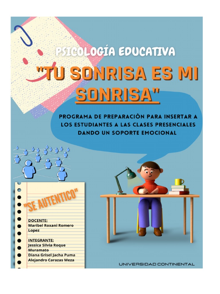 Programa Tu Sonrisas Es Mi Sonrisa | PDF | Las emociones | Inteligencia ...
