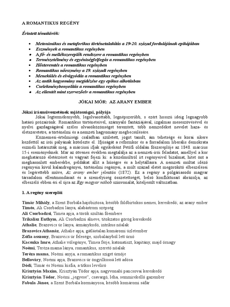 Jokai Az Arany Ember | PDF