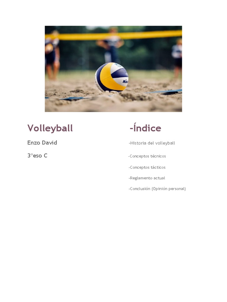 Volleyball - Enzo David | PDF | Vóleibol | Deportes