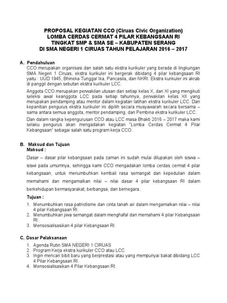 Proposal Kegiatan | PDF