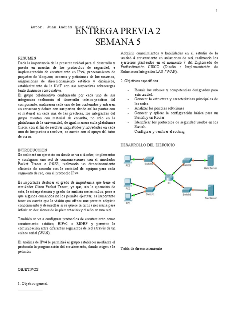 Entrega Previa 2 - Escenario 5 | PDF | Enrutador (Computación) | Protocolos de red