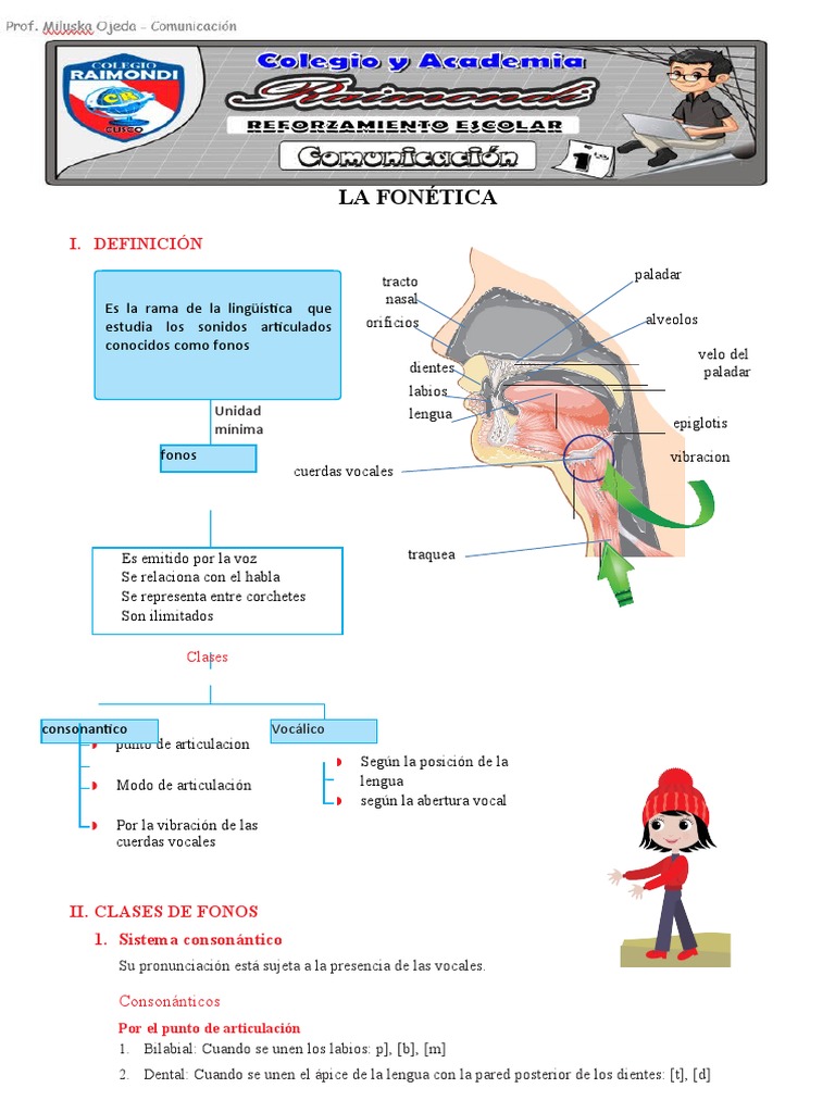 3 La Fon Tica para Primer Grado de Secundaria | PDF | Fonética | Lingüística