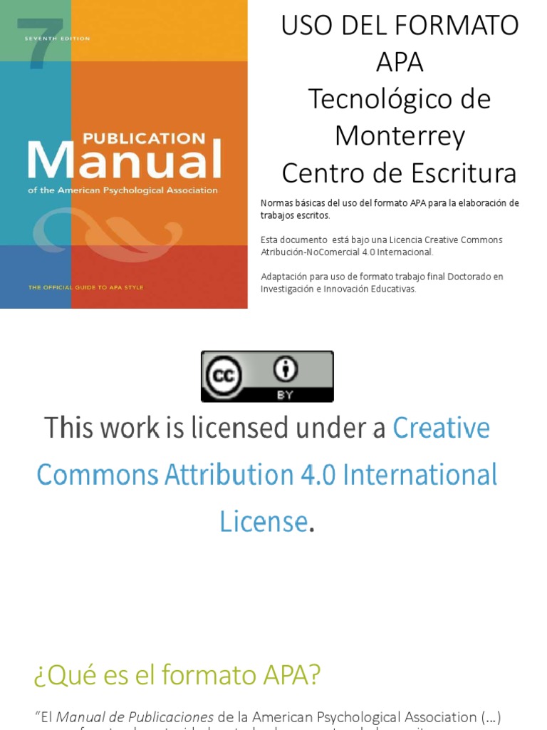 USO DEL FORMATO APA - 7 Edición | PDF | Estilo apa | Bibliografía
