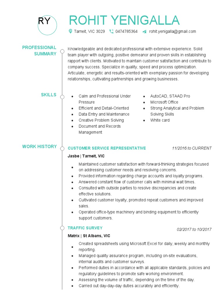 Rohit Yenigalla Resume | PDF | Sales | Customer
