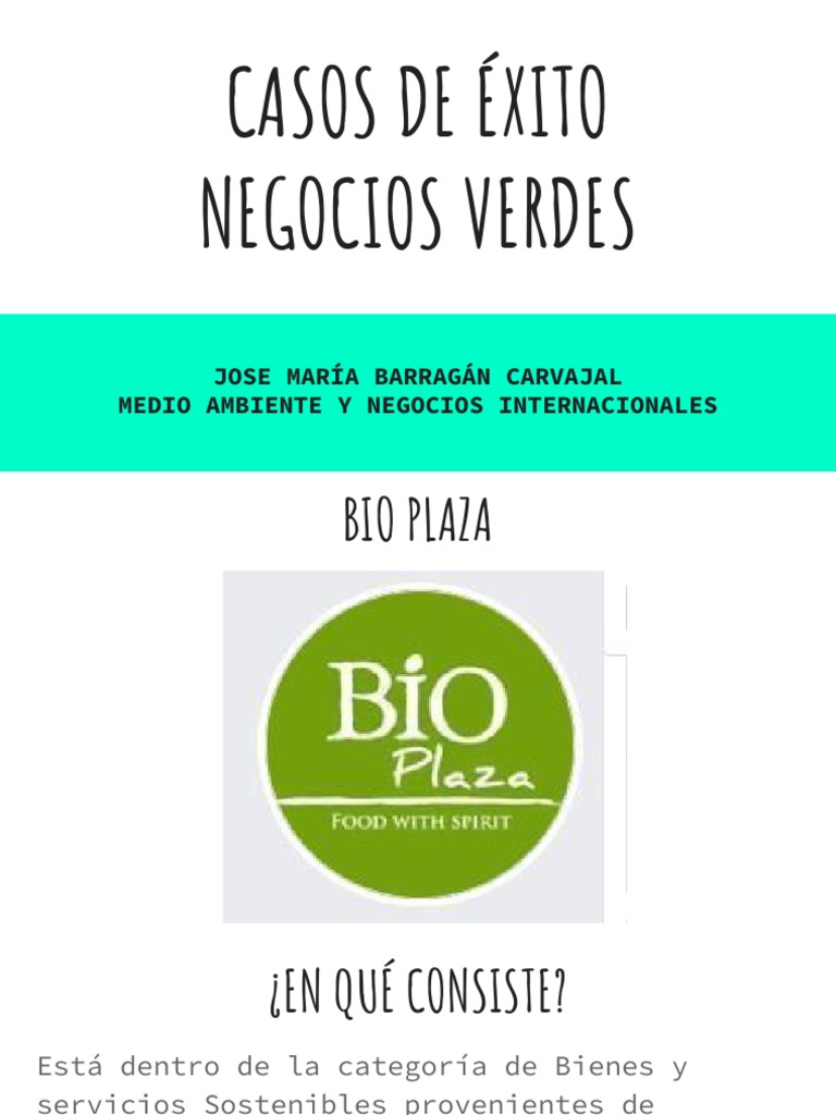 Casos de Éxito Negocios Verdes | PDF | Alimentos | Sustentabilidad