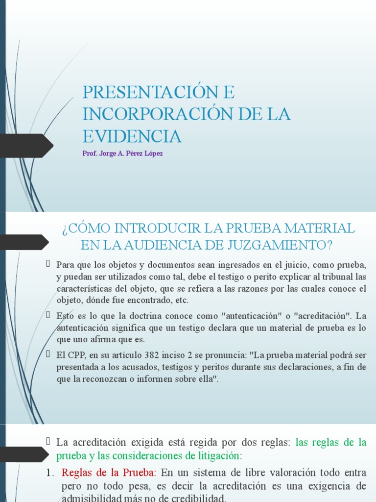 Dpp3 - 11. Presentación e Incorporación de La Evidencia | PDF