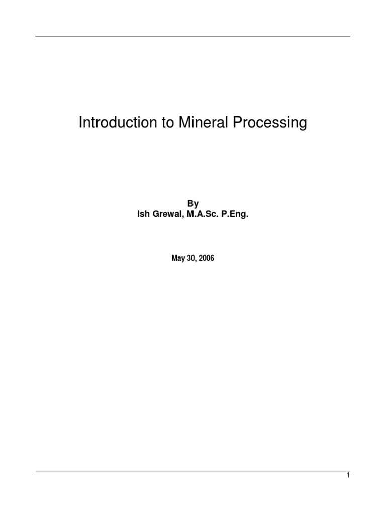 Introduction to Mineral Processing | PDF | Mill (Grinding) | Magnetism
