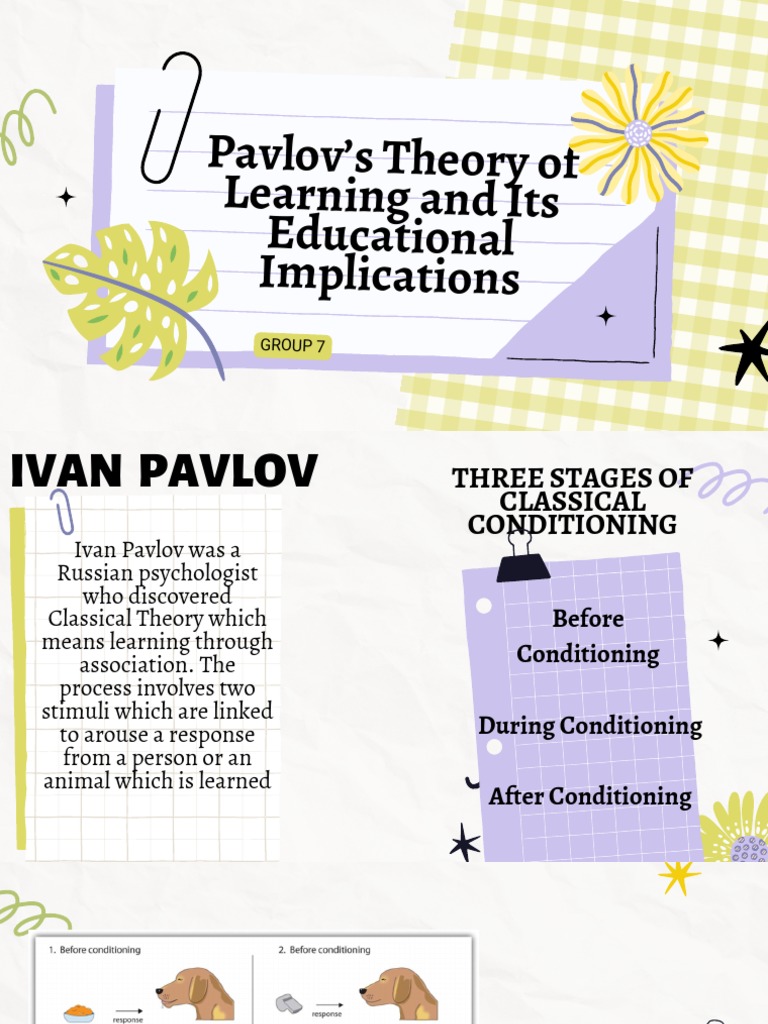 Pavlov's Theory of Learning and Its Educational Implications | PDF