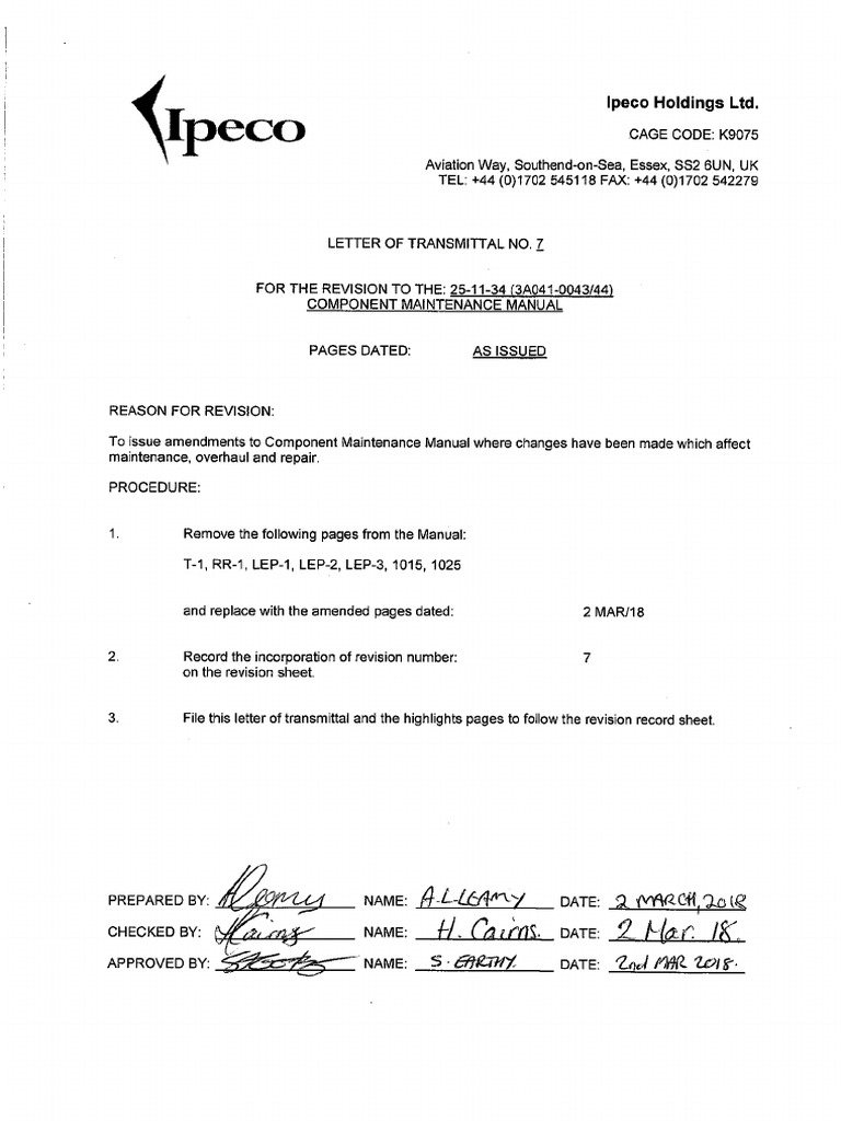 CMM 25-11-34 at Rev 07 | PDF