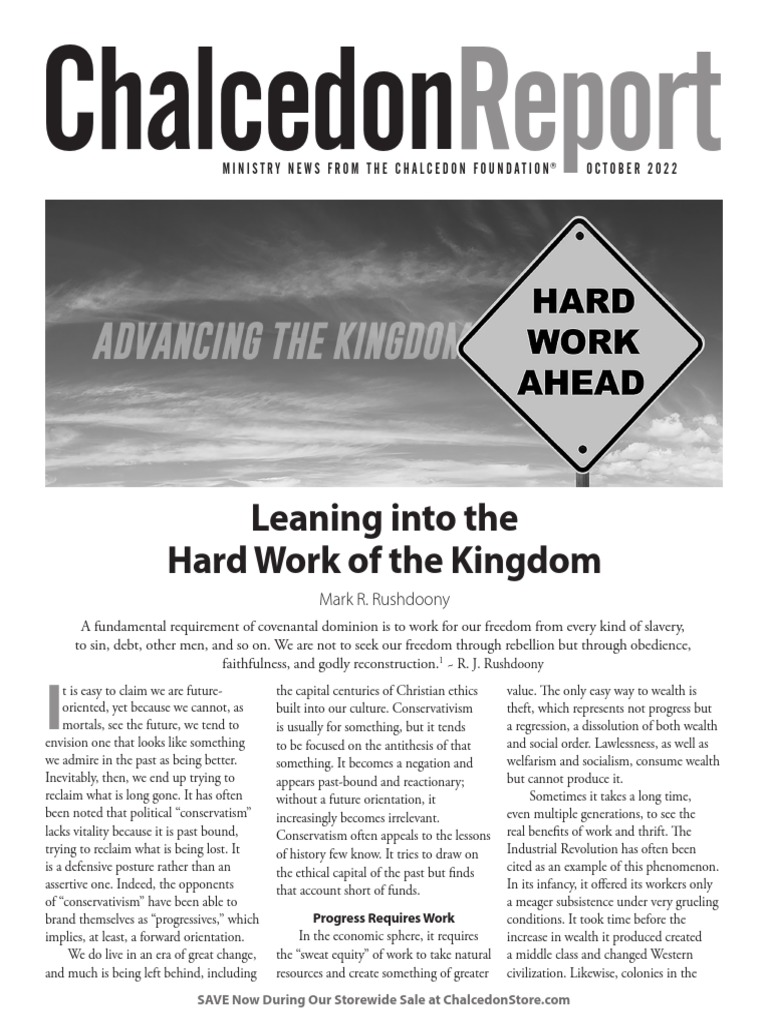 Chalcedon Report 2022 October | PDF | Jesus | Saint Peter