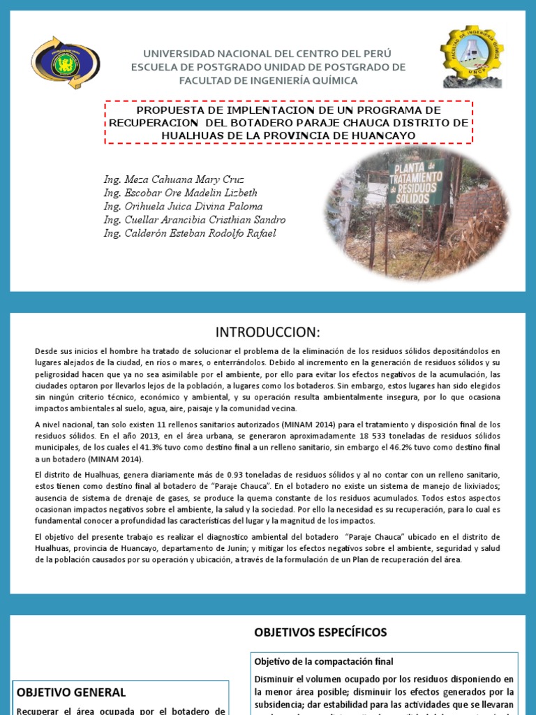 Propuesta de Implementacion de Un Programa de Recuperacion | PDF | Residuos | Vertedero