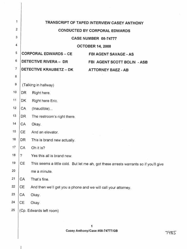 Casey Anthony Transcript | PDF