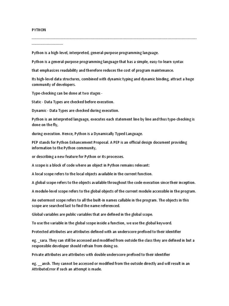 Python Basics Pdf Scope Computer Science Inheritance Object Oriented Programming 9883