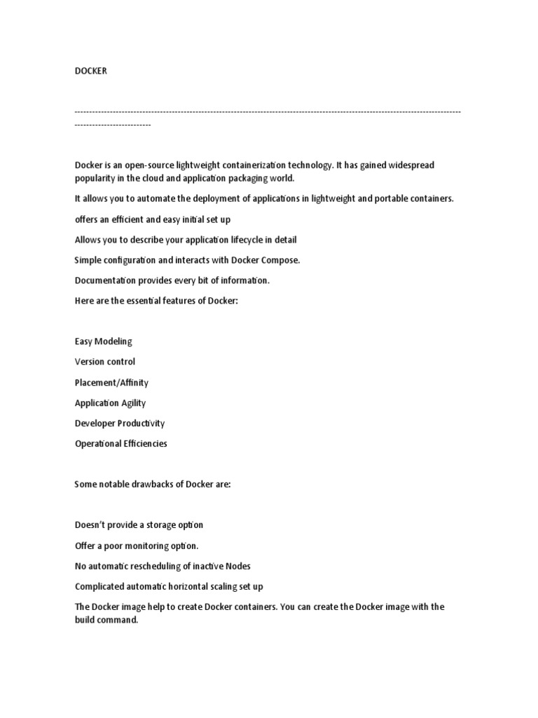 Docker Basics Pdf Cloud Computing Software Engineering 8387