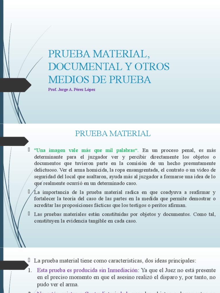 Dpp3 - 10. Prueba Material, Documental y Otros Tipos de Prueba | PDF
