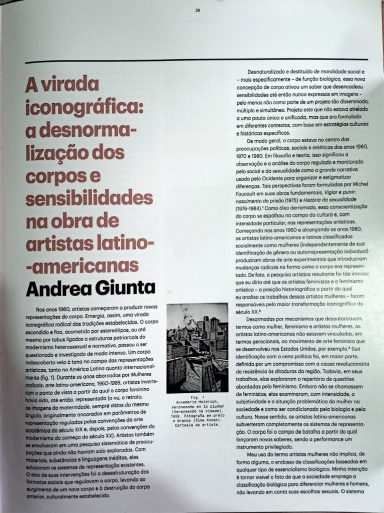 Andrea Giunta - A Virada Iconográfica A Desnormalização Dos Corpos e ...