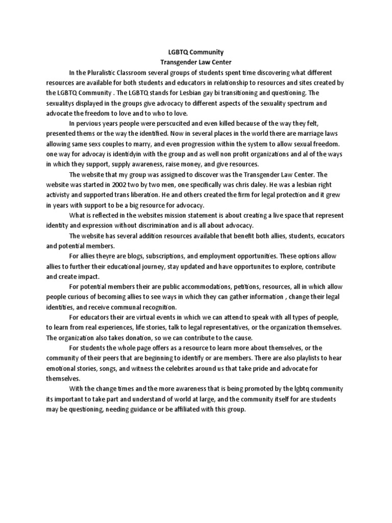 LGBTQ Community | PDF | LGBTQIA+ Studies | Lgbt