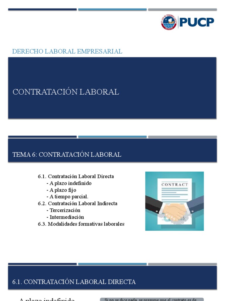 Contratación Laboral (Directa, Indirecta y Modalidades Formativas ...