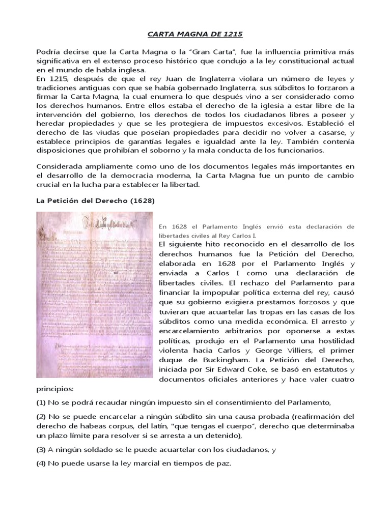Carta Magna de 1215 | PDF | Carta Magna | Gobierno