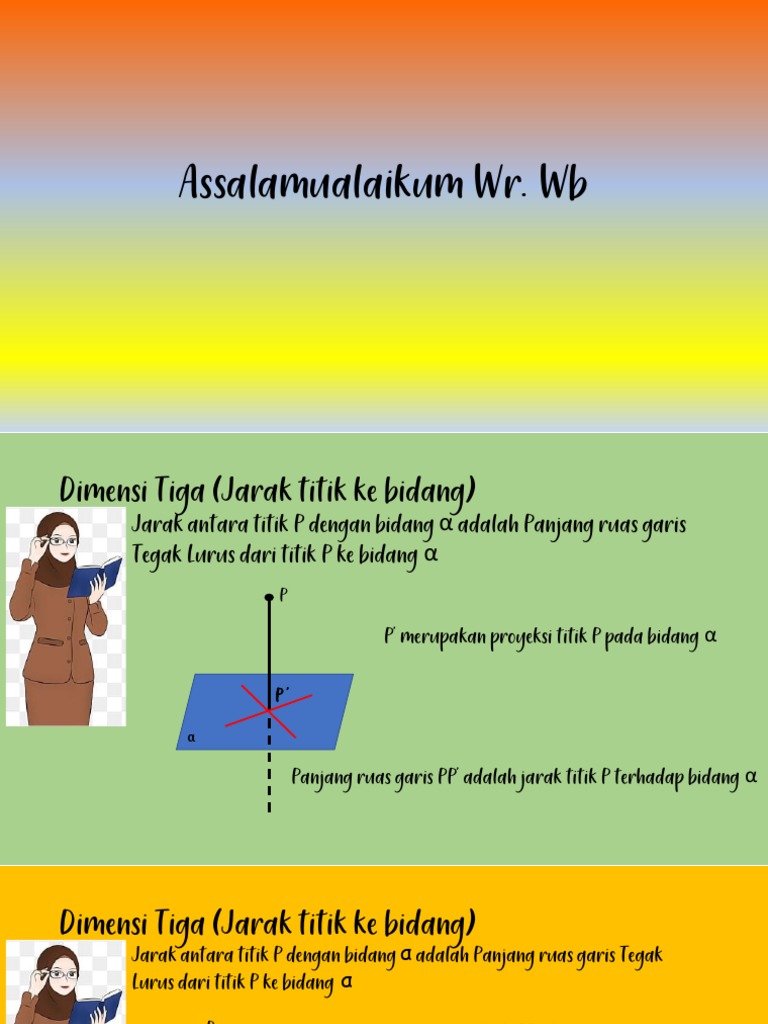 Jarak Titik ke Bidang dalam Geometri | PDF | Metode & Bahan Ajar