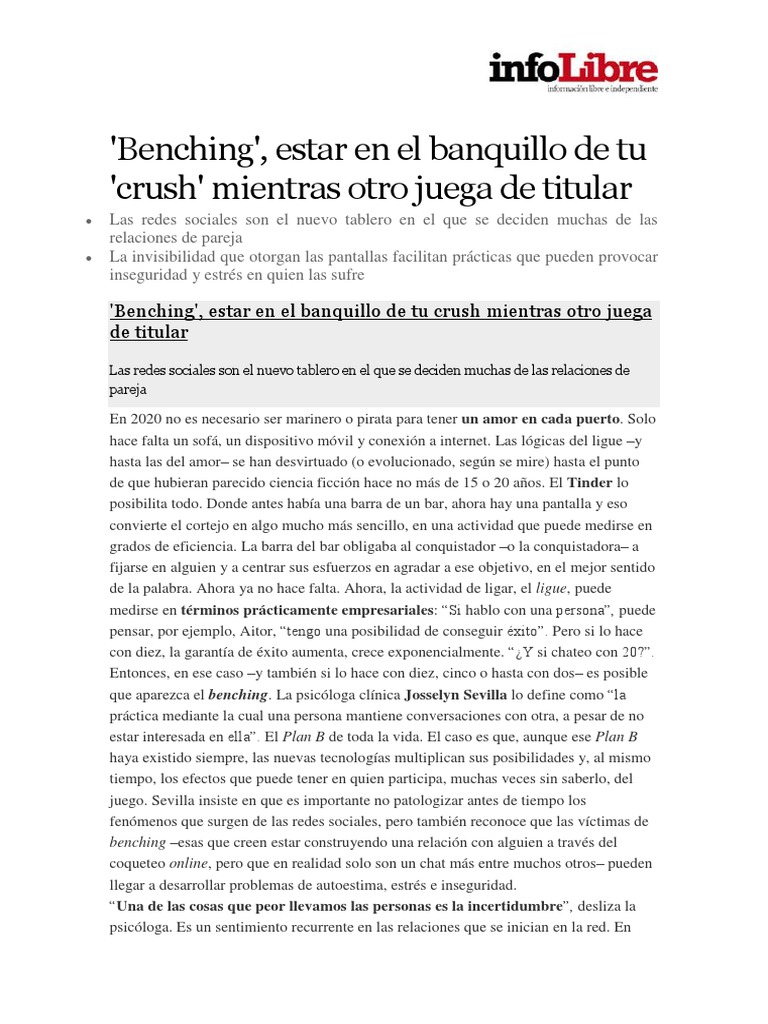 InfoLibre Benching Claritas | PDF | Amor
