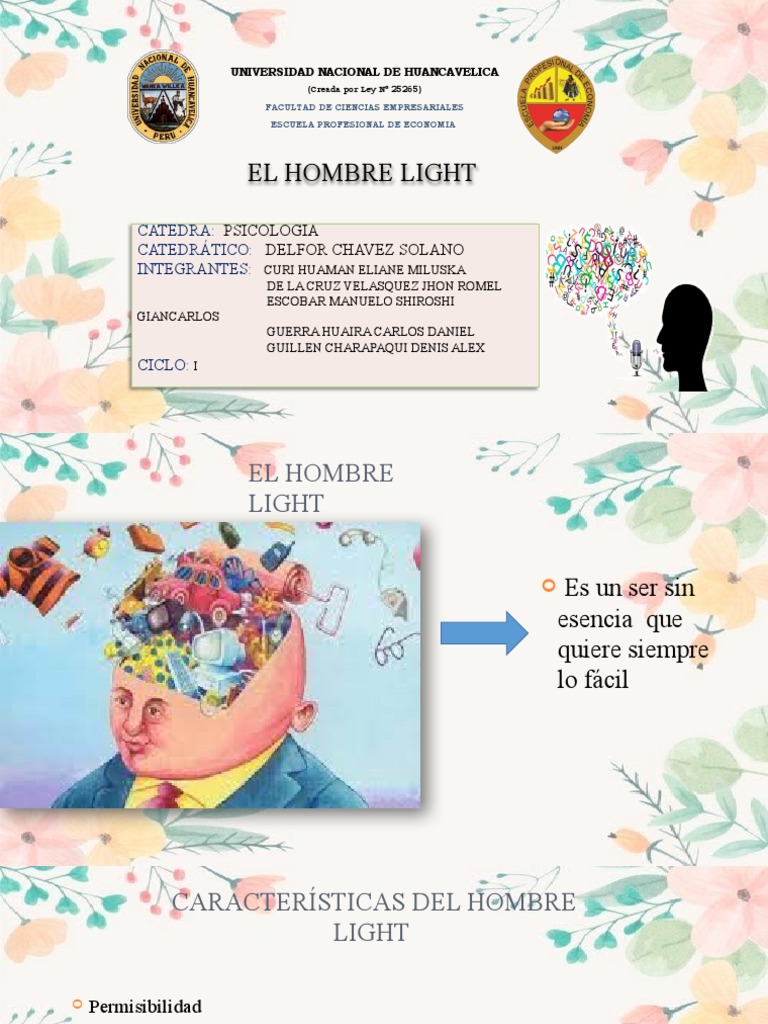 Diapositivas Del Hombre Light | PDF | Felicidad | Sicología