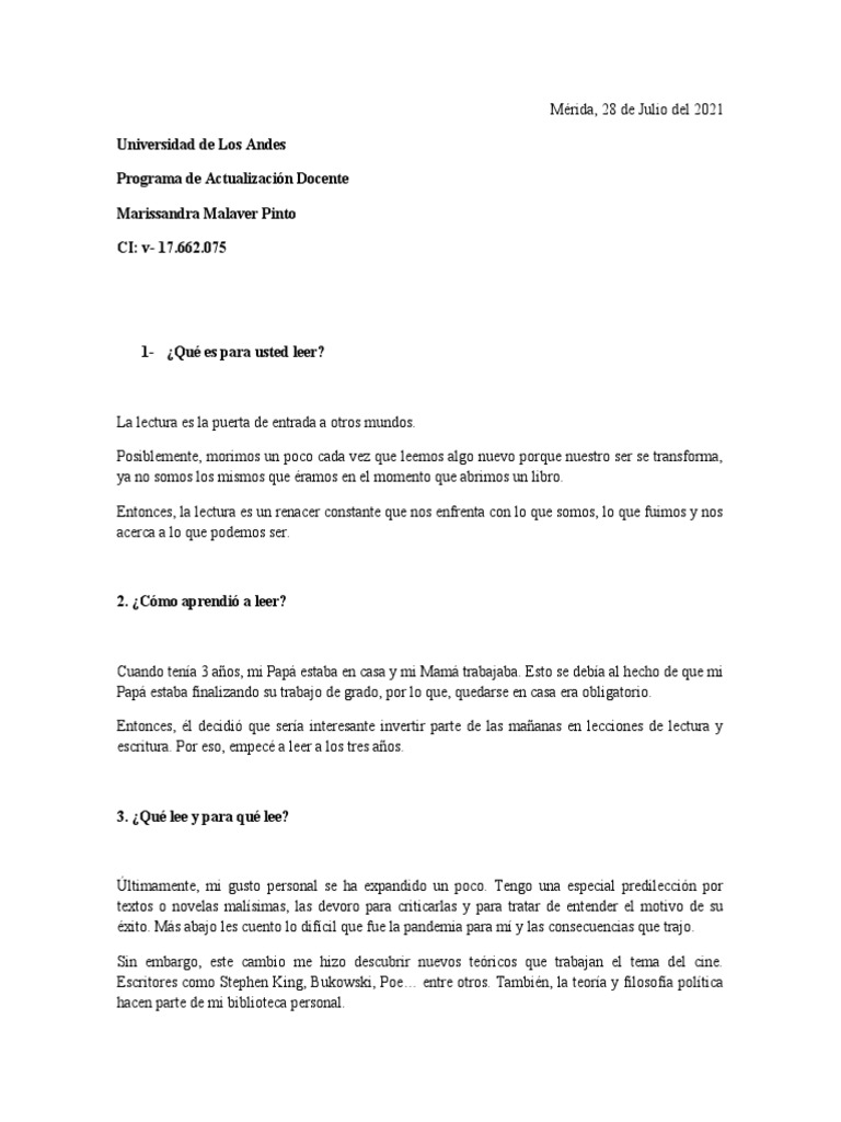 Actividad I | PDF | Escritores
