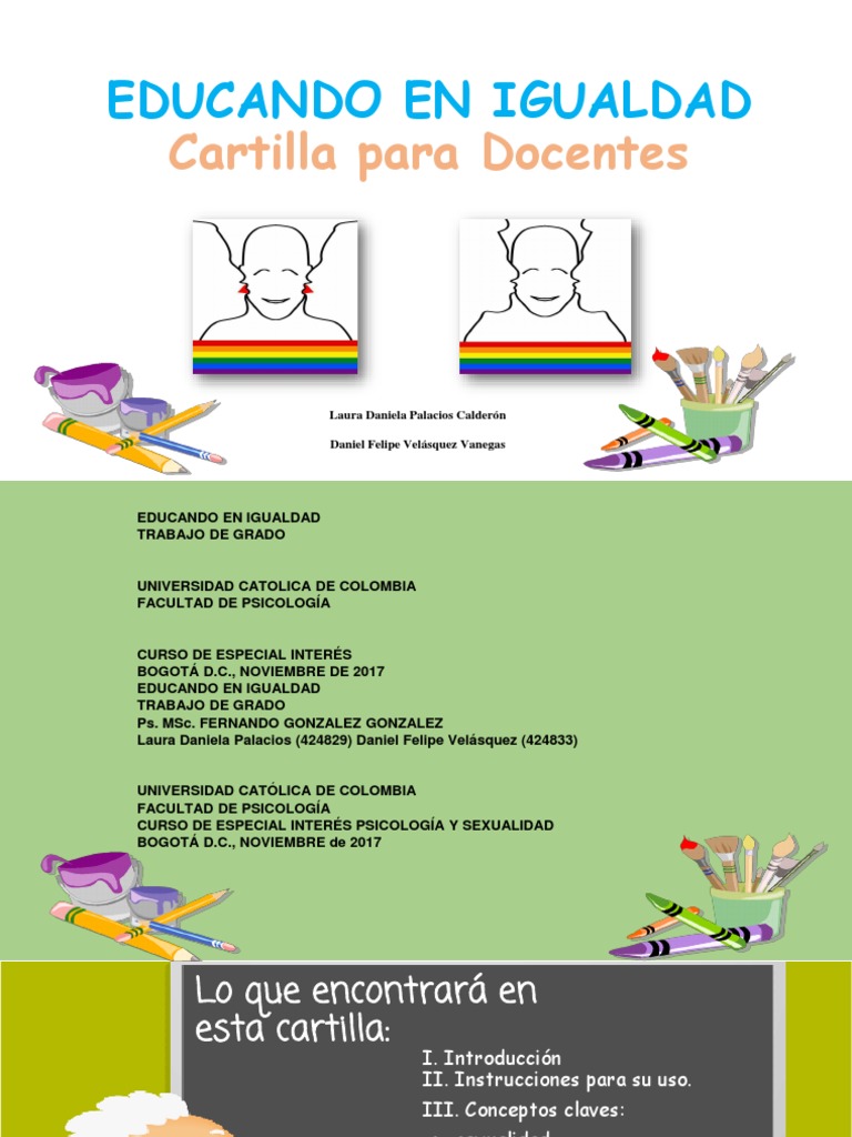 EDUCANDO EN IGUALDAD Cartilla-1 | PDF | Parenting LGBT | Homosexualidad