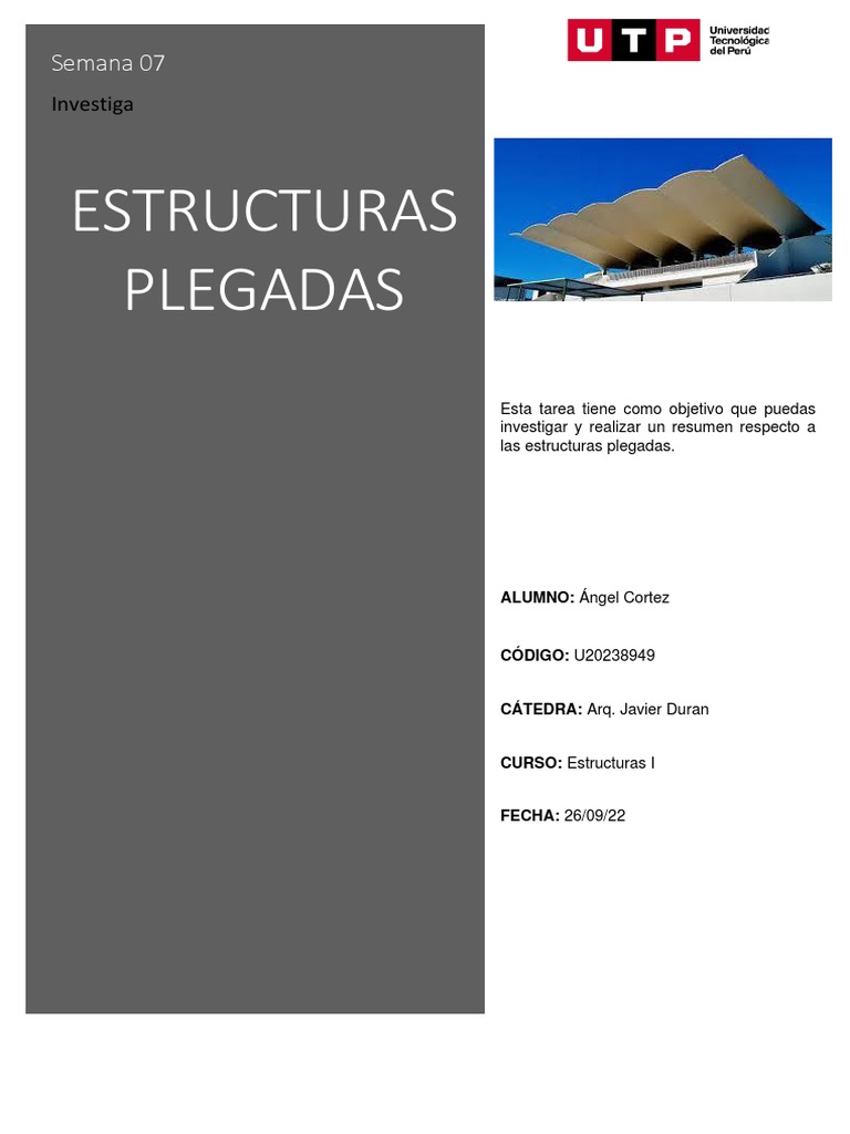 Semana 07 ESTRUCTURAS PLEGADAS | PDF