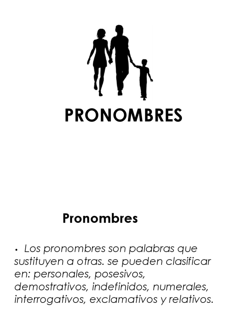 Clasificación de los Pronombres en Español | PDF | Pronombre | Sustantivo