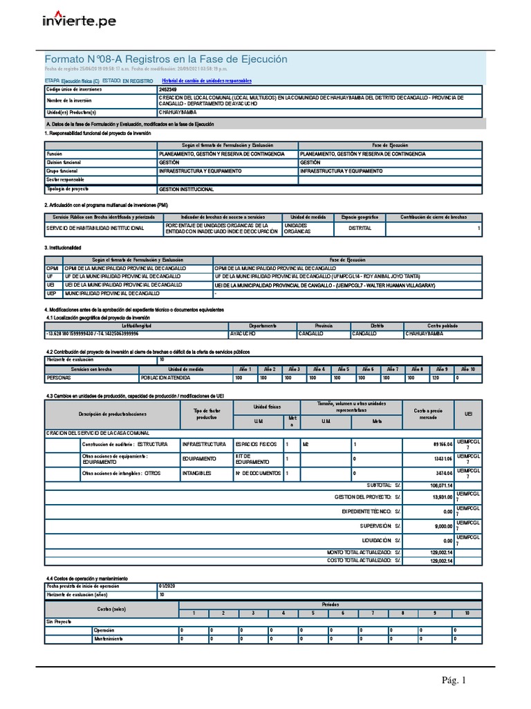 Formato 8a | PDF | Tasa interna de retorno | Ciencias económicas