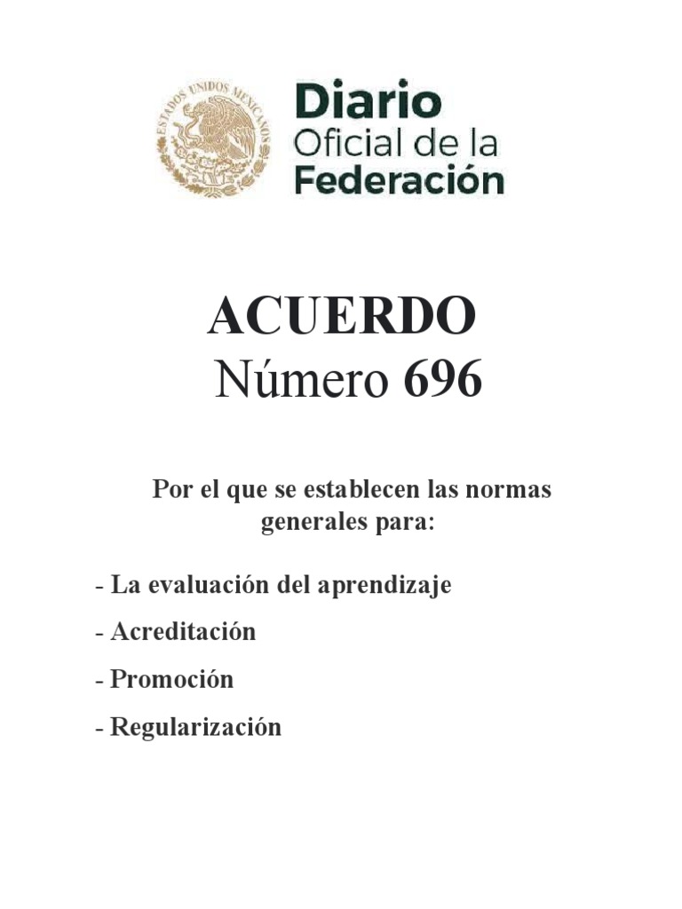 Acuerdo 696 | PDF | Educación primaria | Prueba (evaluación)