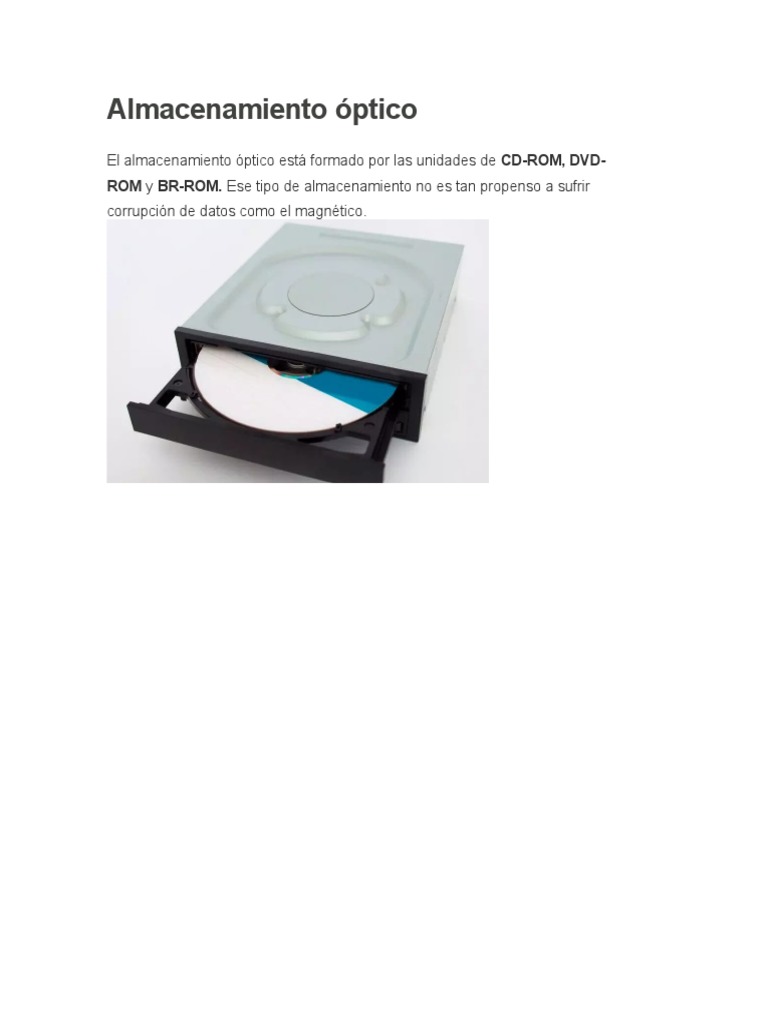Almacenamiento Óptico | PDF