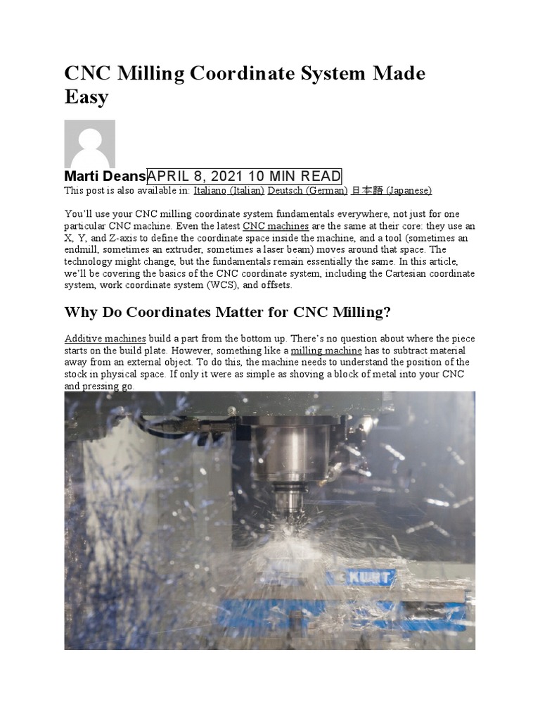 Cnc 1 Pdf Cartesian Coordinate System Numerical Control