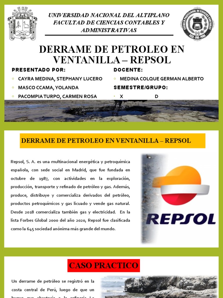 Derrame Ventanilla | PDF | Contaminación | Agua