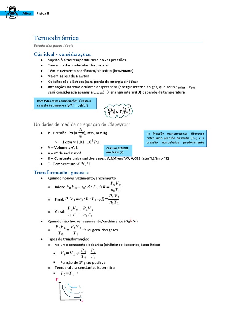 Física II | PDF | Gases | Temperatura
