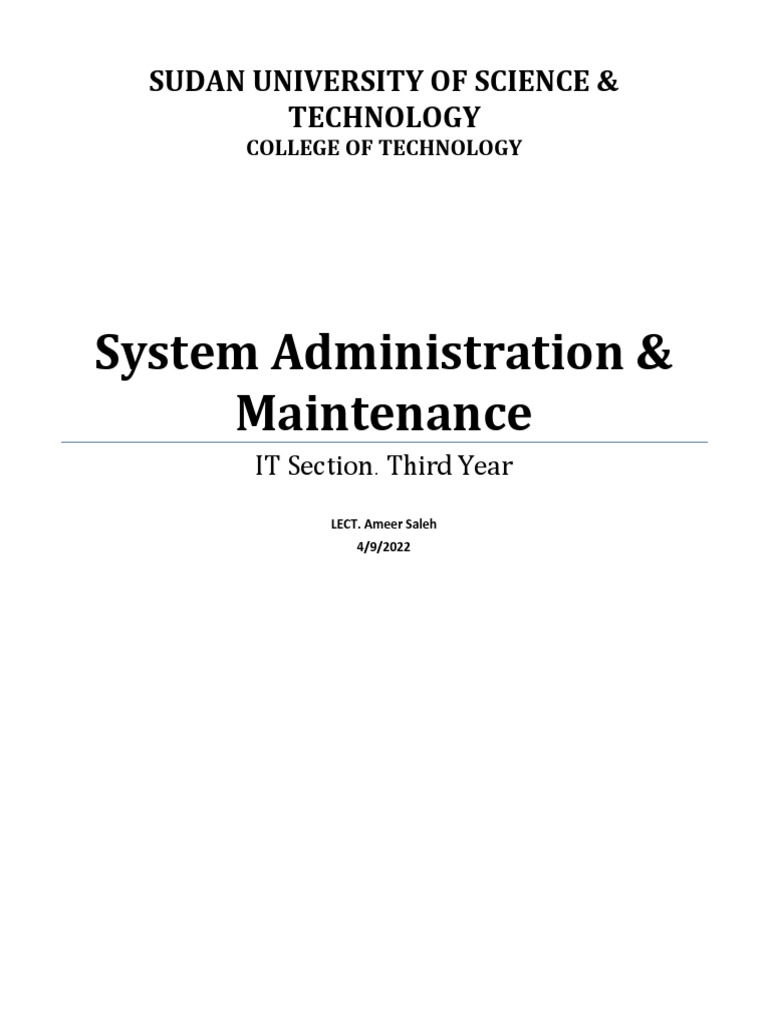 System Administration & Maintenance | PDF | Domain Name System | File ...