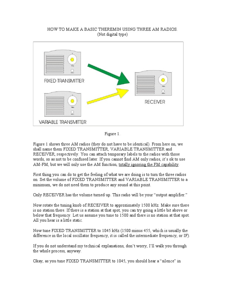 Build A Theremin Using Three AM Radios | PDF | Am Broadcasting ...