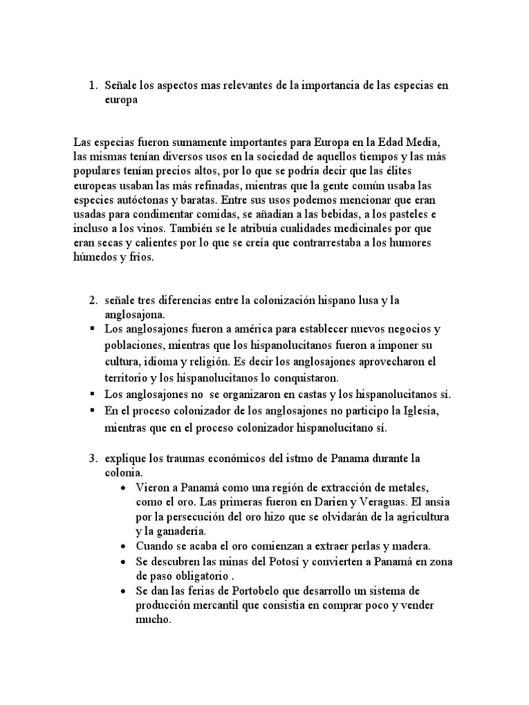 Parcial 2 Historia | PDF | Panamá