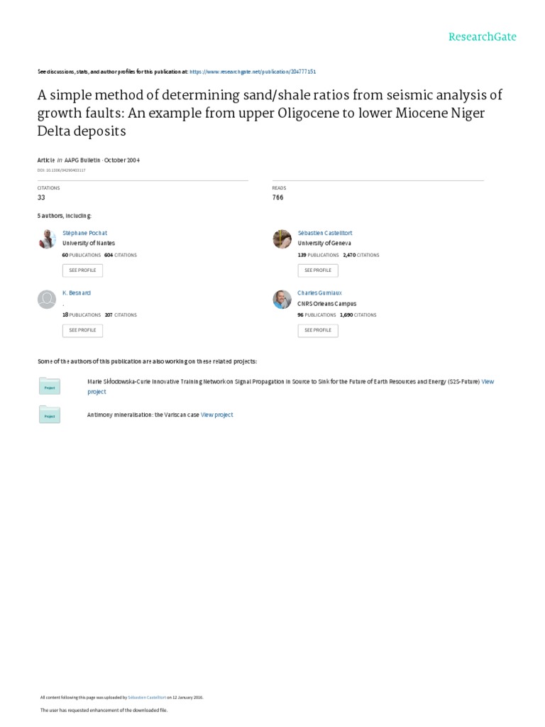 Pochat Et Al - AAPG 2004 | PDF | Fault (Geology) | River Delta