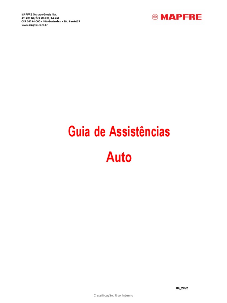 Manual de Assistencias Auto Mapfre | PDF | Motocicleta | Seguro