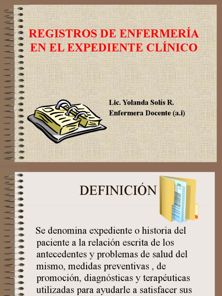 Registros de Enfermería en Expediente Clínico | PDF | Medicamentos con ...