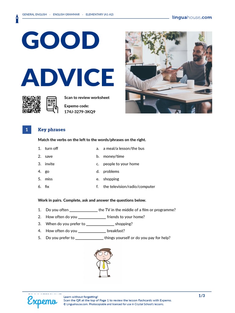 Good Advice British English Student Ver2 | PDF