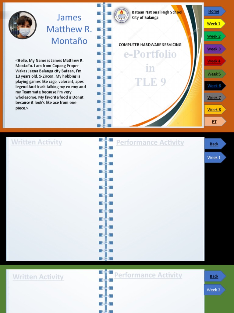 Student Portfolio Template | PDF