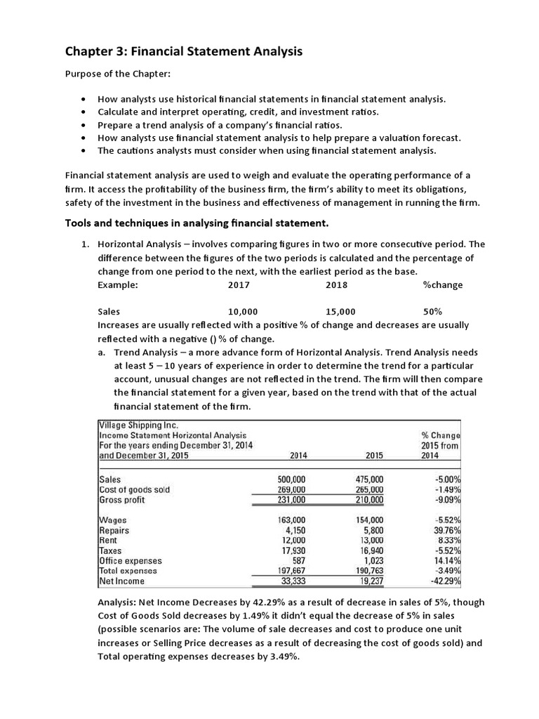 Chapter 3 - Financial Statement Analysis | PDF | Dividend | Equity ...