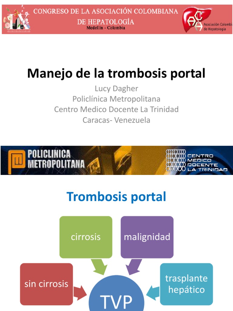 Trombosis Portal. Alternativas de Manejo (Lucy Dagher) | PDF | Trombo ...