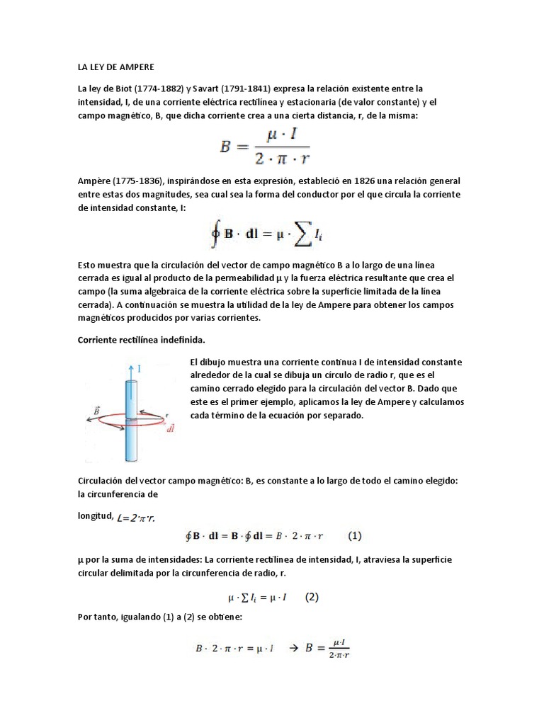 La Ley de Ampere | PDF